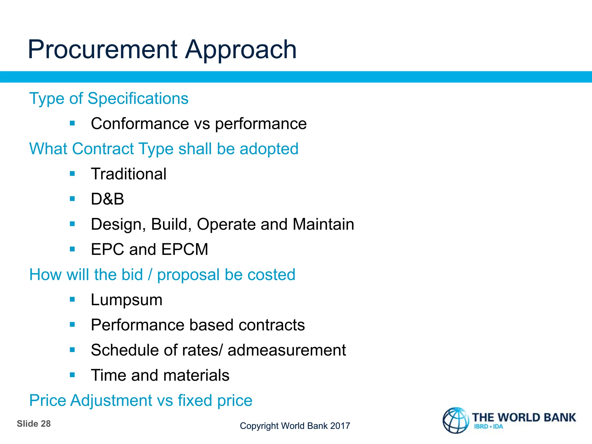 WORLD BANK POWERPOINT PRESENTATION ON 2016 PROCUREMENT FRAMEWORK --- PROJECT PROCUREMENT ...