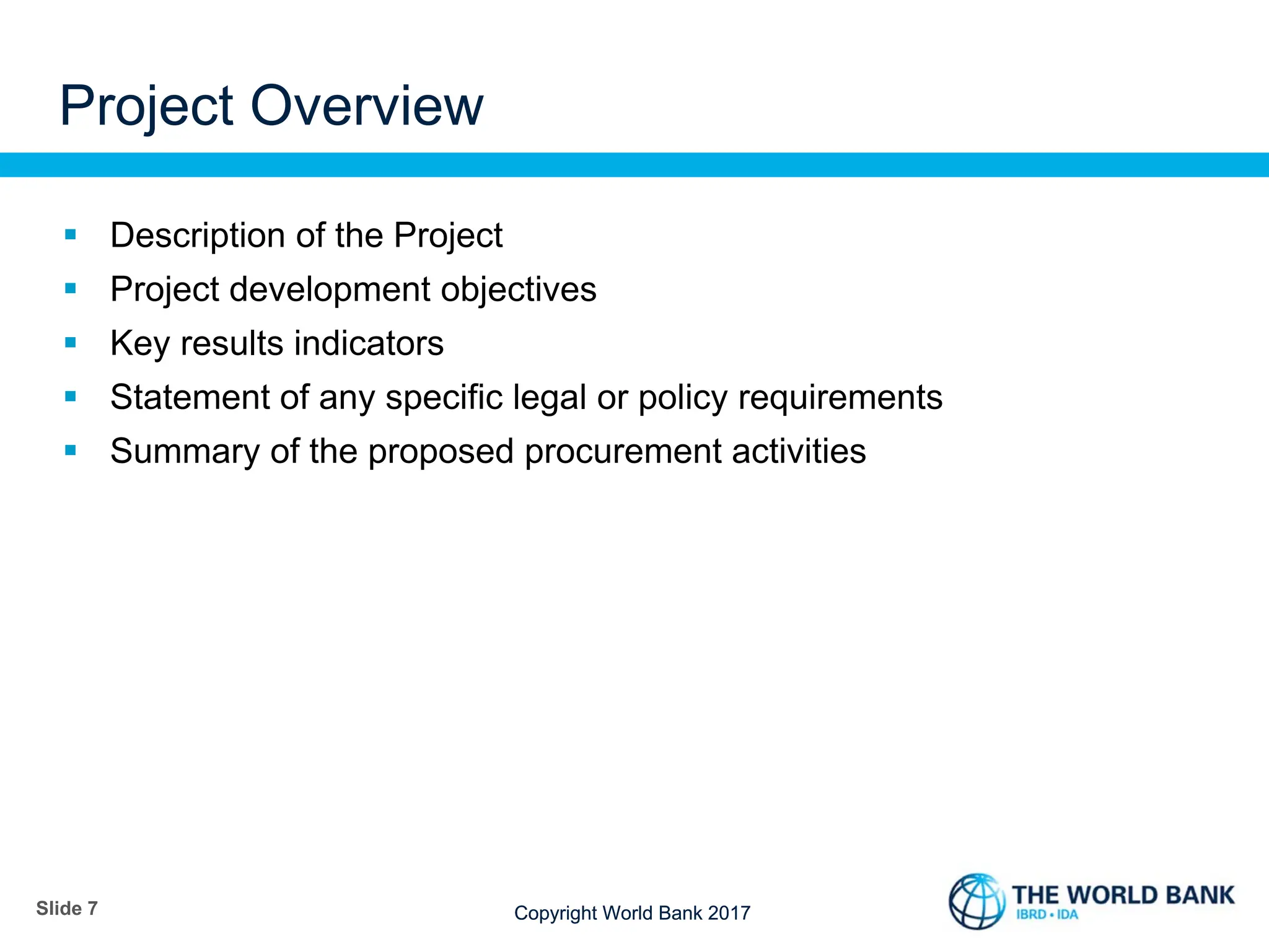 WORLD BANK POWERPOINT PRESENTATION ON 2016 PROCUREMENT FRAMEWORK --- PROJECT PROCUREMENT ...