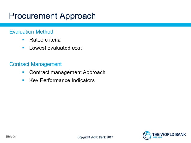 WORLD BANK POWERPOINT PRESENTATION ON 2016 PROCUREMENT FRAMEWORK --- PROJECT PROCUREMENT ...