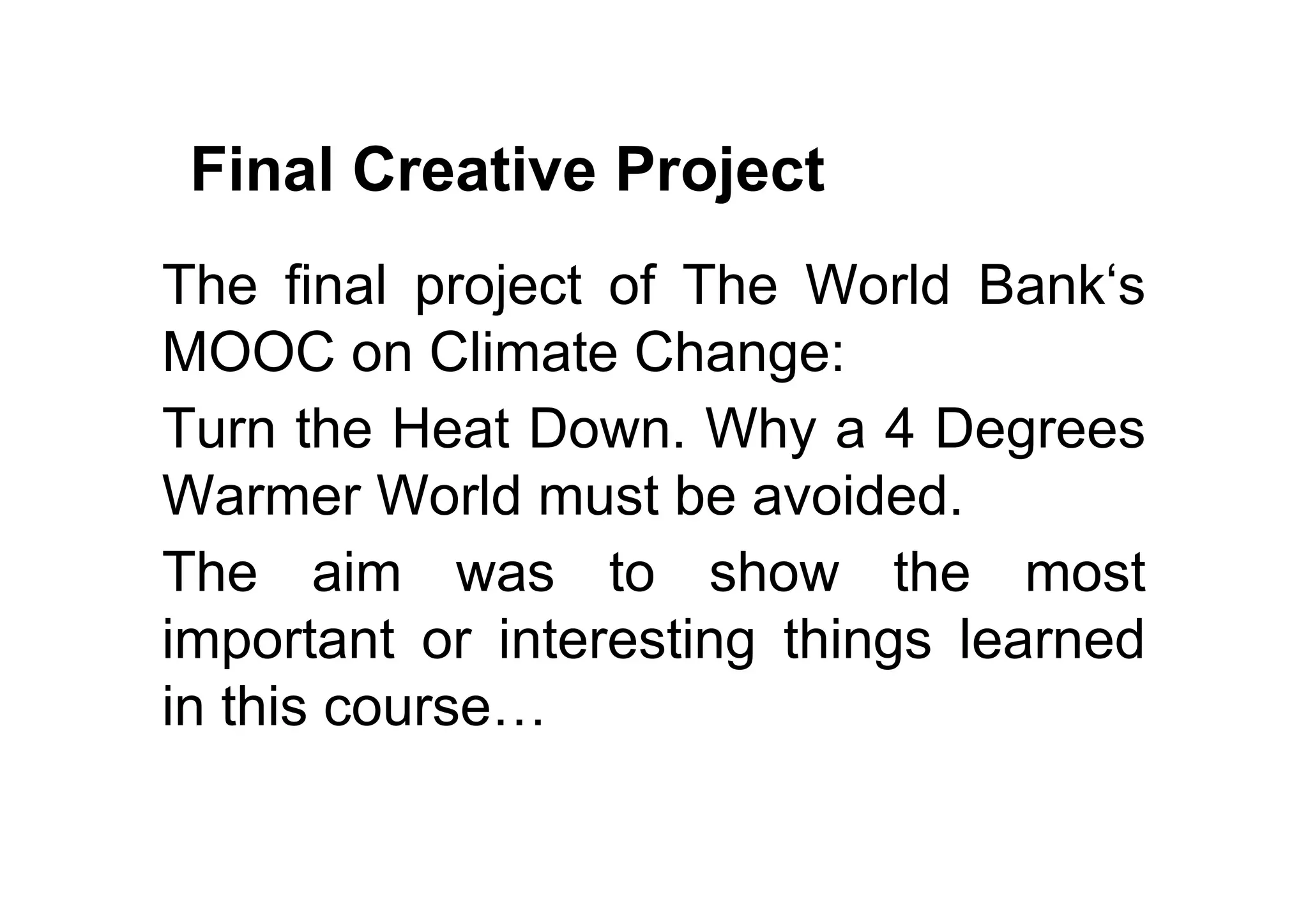 The World Bank: Turn Down the Heat - Why a 4 Degrees Celsius Warmer ...