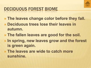 world biomes - animals and plants | PPTX