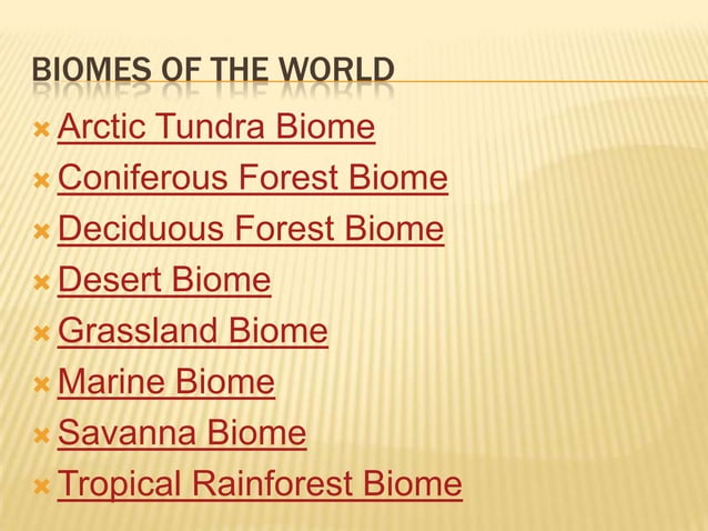 world biomes - animals and plants | PPTX