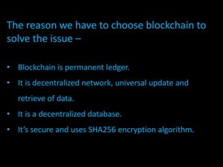 World blockchain hackathon | PPT