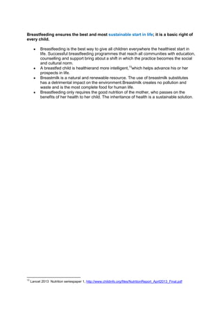 Breastfeeding Key Messages | DOCX