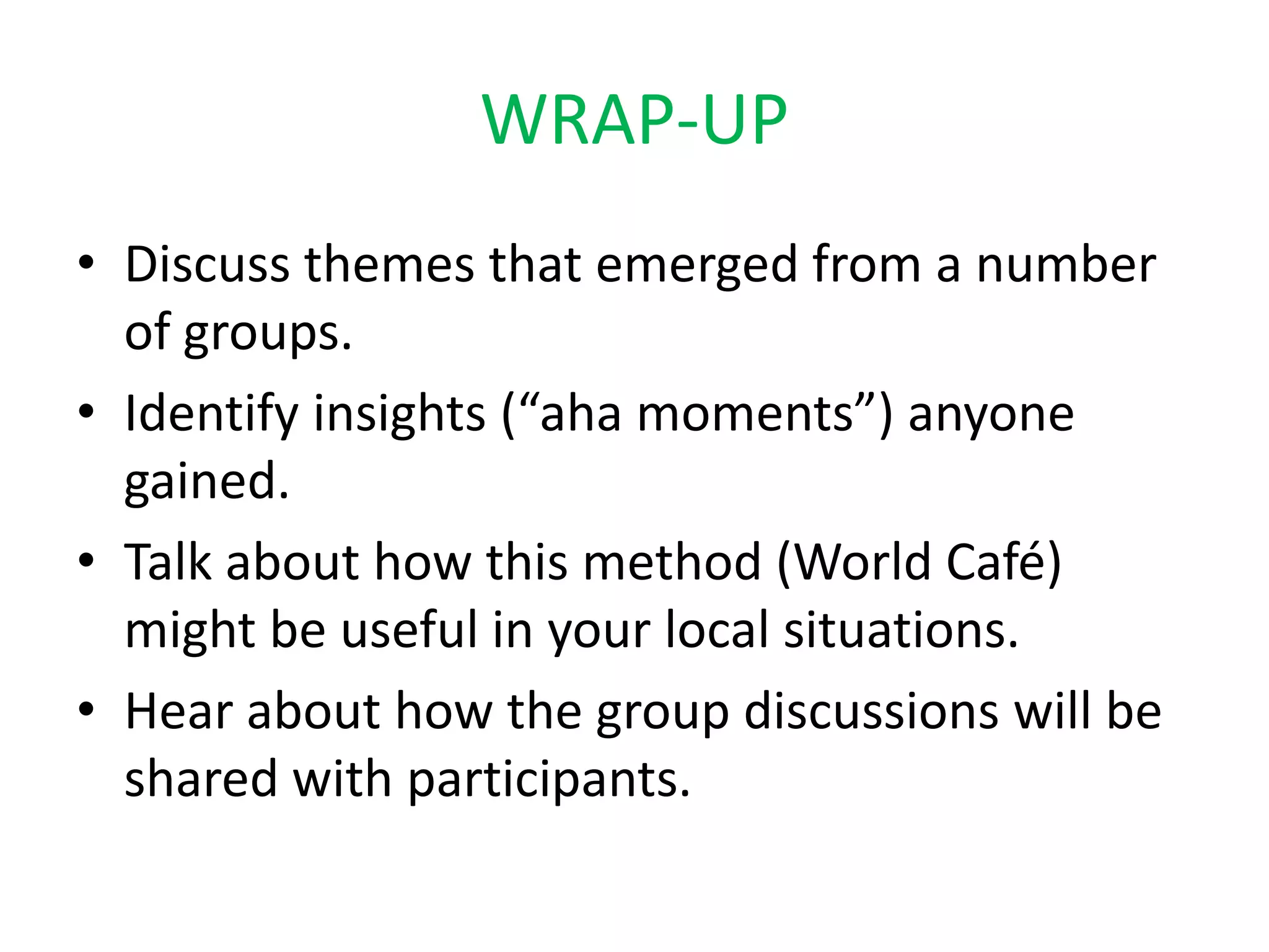 The World Cafe | PPTX
