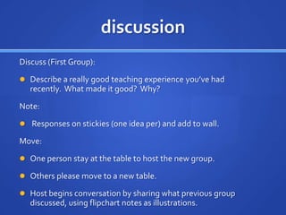 World Cafe: UBC Teach | PPT