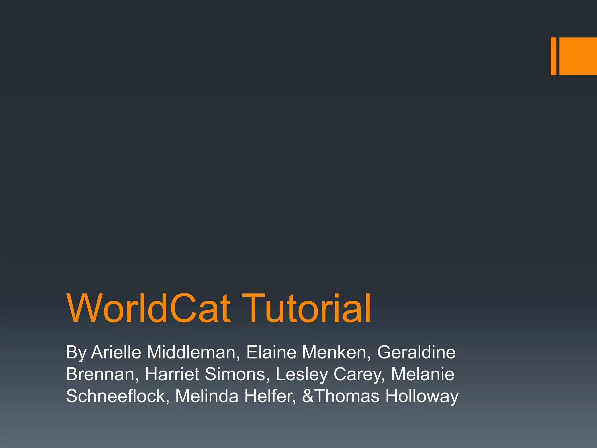 World cat powerpoint_oct_2012_changed 4 | PPTX