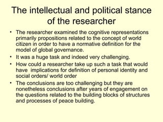 Cognitive Representations related to the Concept of World Citizen | PPT