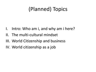 World Citizenship | PPTX