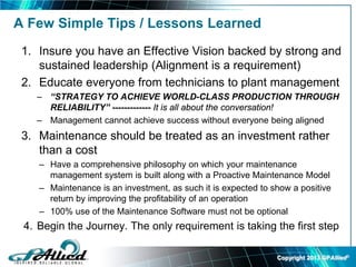 World Class Maintenance WebEx Slides | PDF