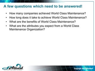 World Class Maintenance WebEx Slides | PDF