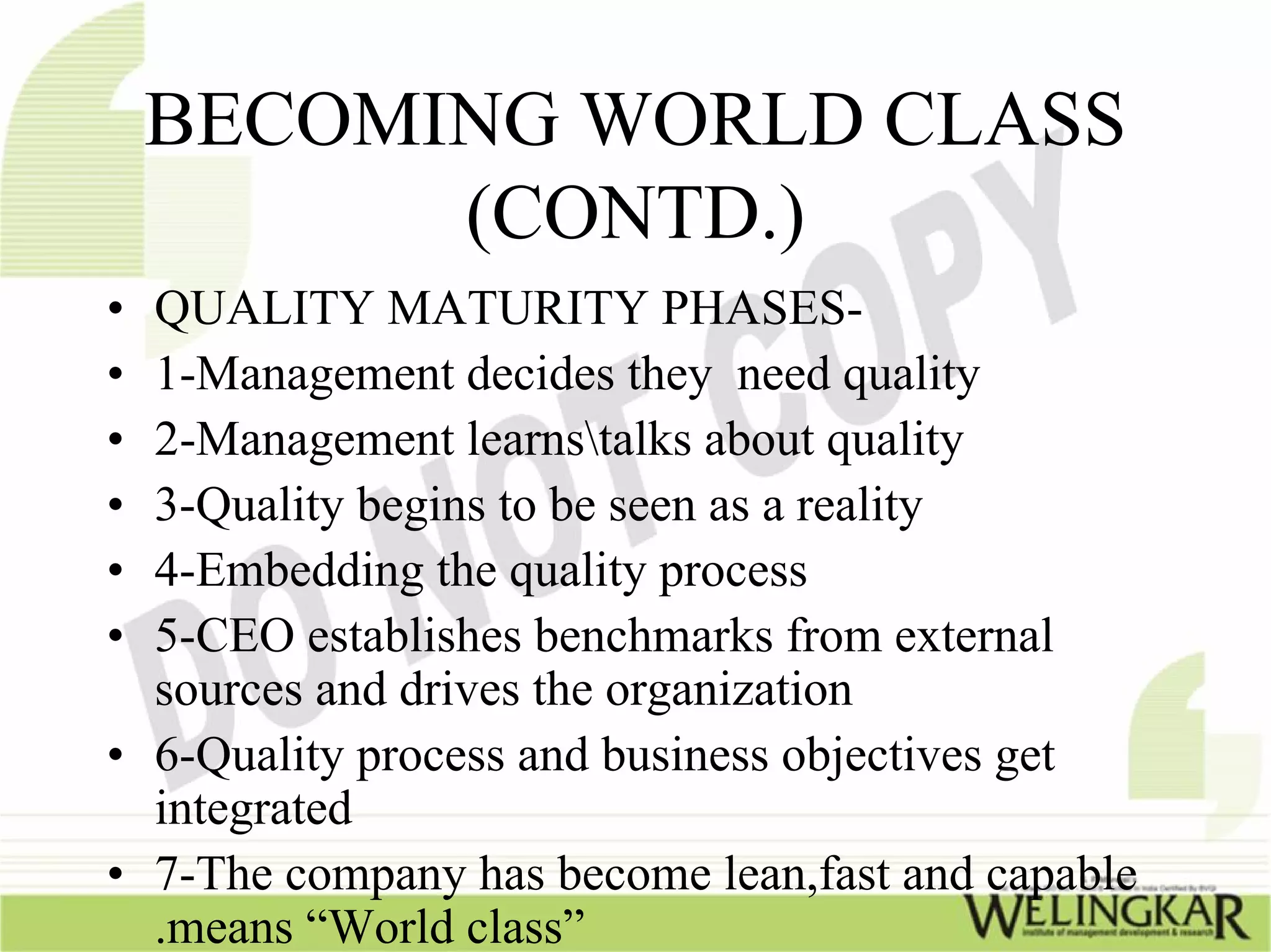 World Class Manufacturing | PDF