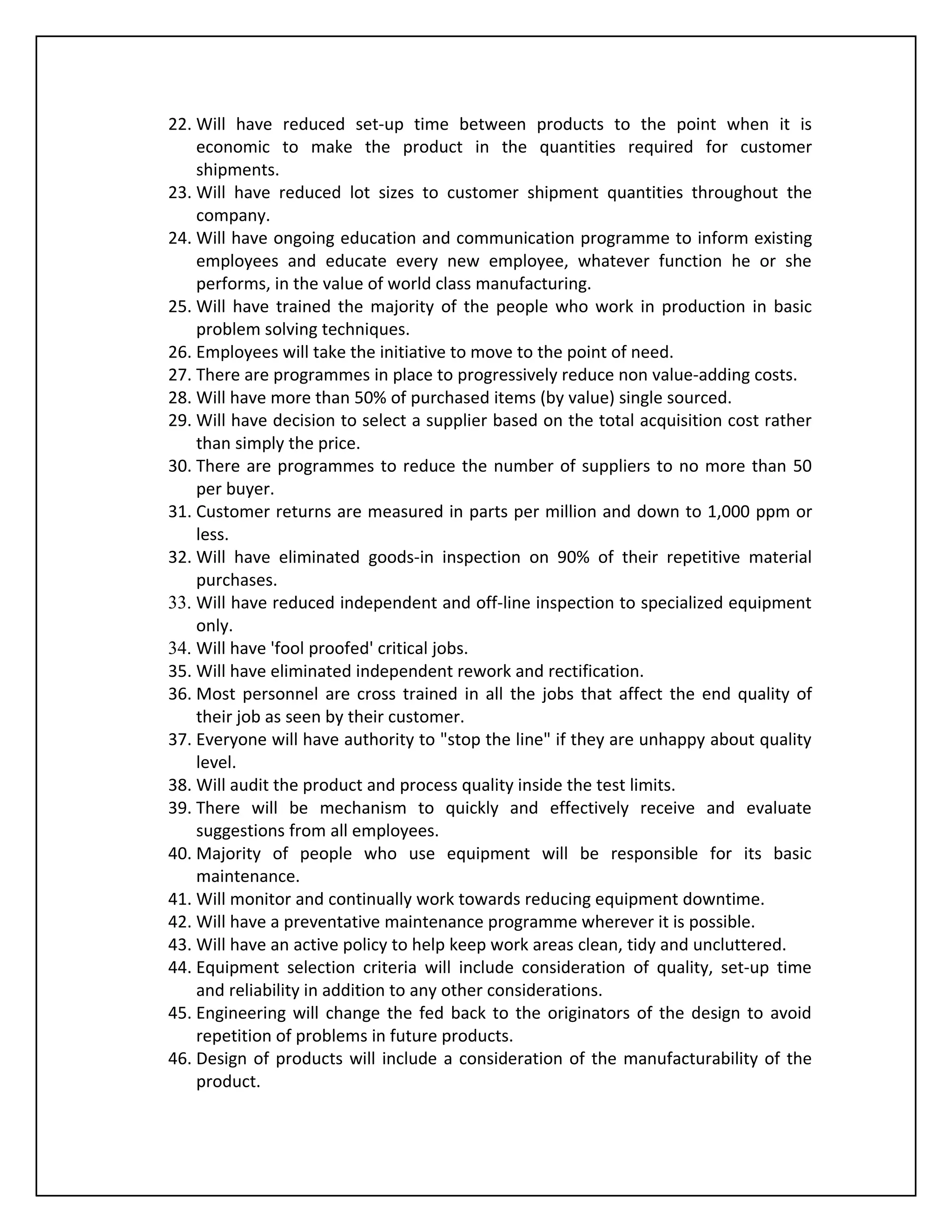 World Class Manufacturing | DOC