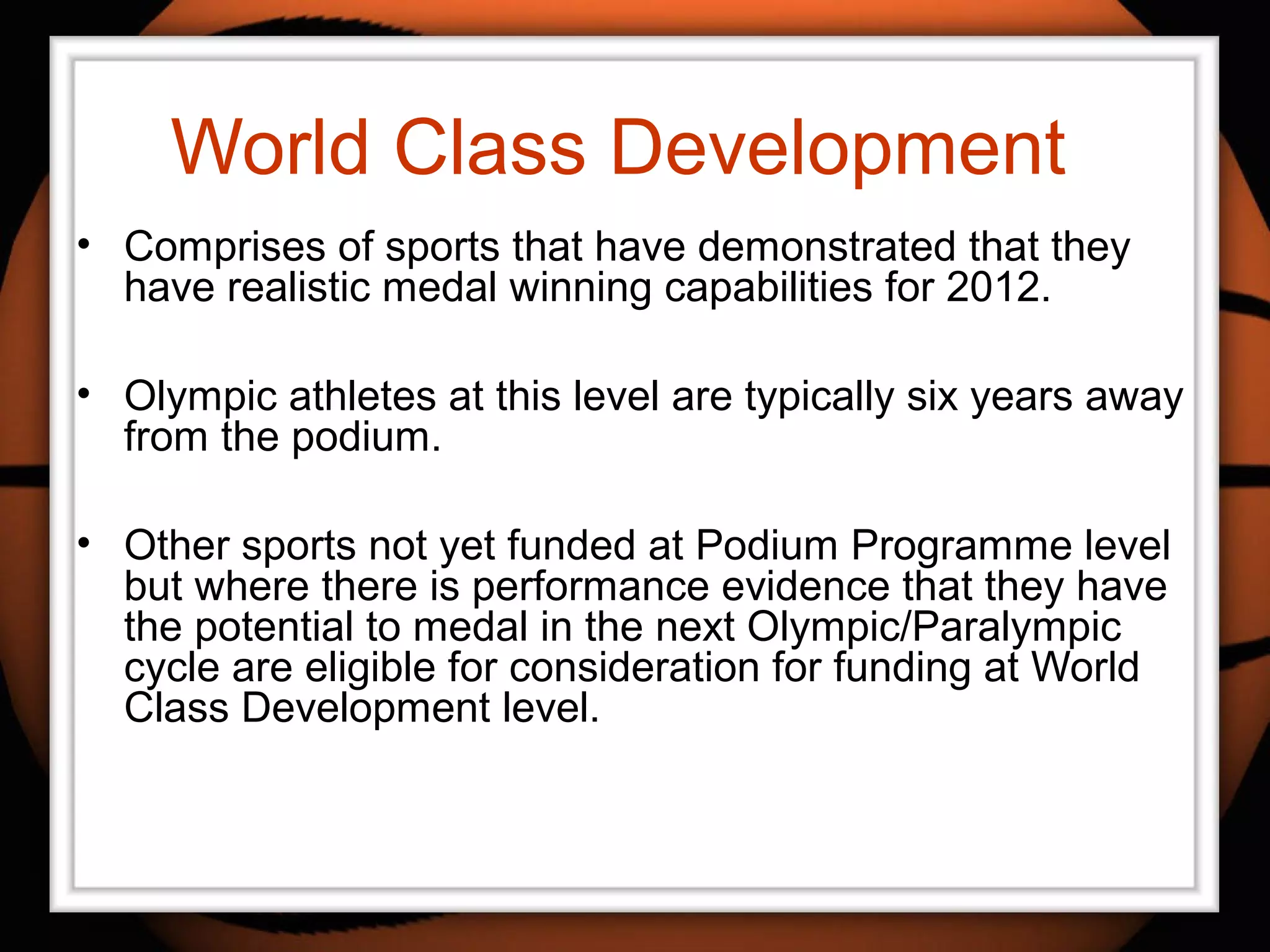 World class programme | PPT