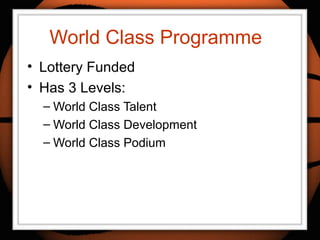 World class programme | PPT | Olympic Sports | Sports