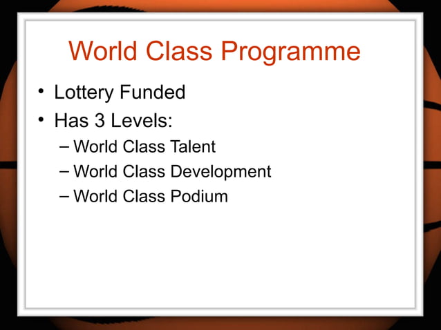 World class programme | PPT