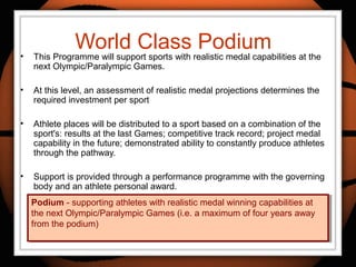 AS PE - UK Sport World Class Programme | PPT