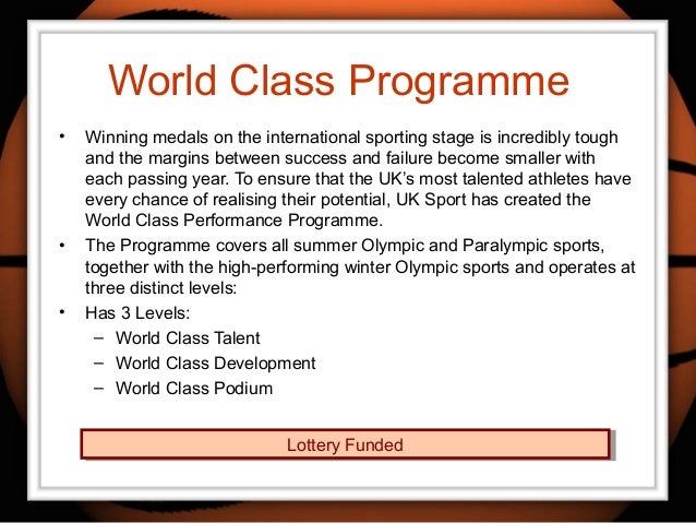 AS PE - UK Sport World Class Programme