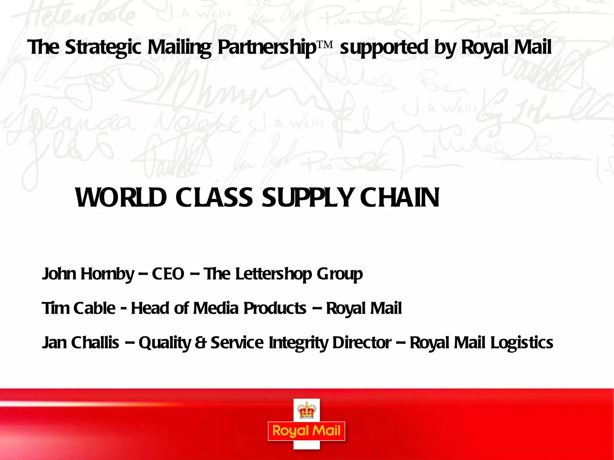 World class supply chain | PPT