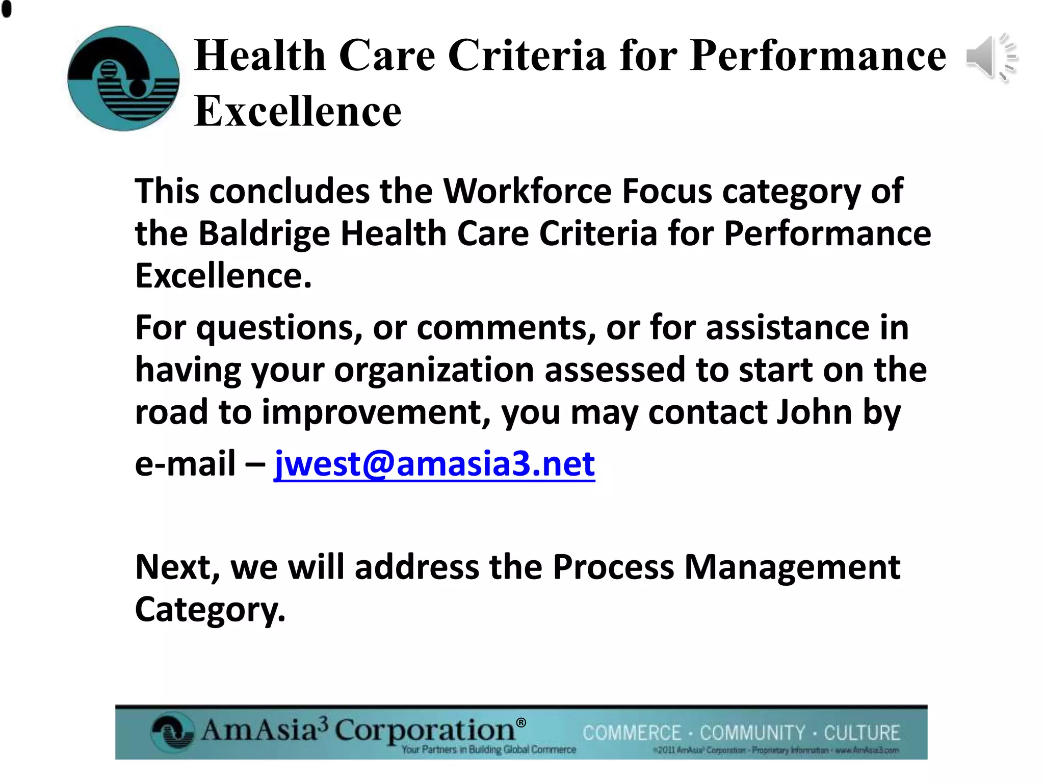 World Class Workforce Focus for Healthcare - Part V | PPT