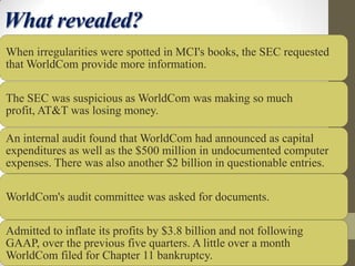 Worldcom scandal | PPTX