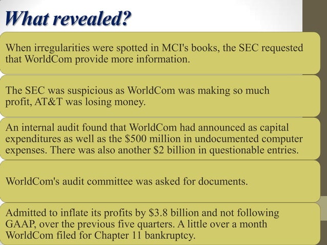 Worldcom scandal | PPTX