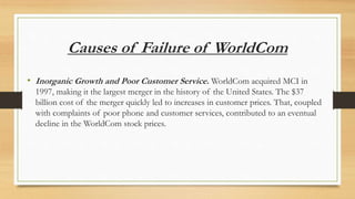 World com || Auditing and Corporate Governance | PPT
