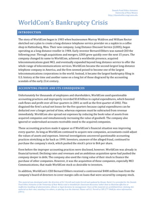 WorldCom Scandal | PDF