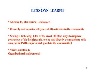 Presentation by World Concern on awareness raising | PPT