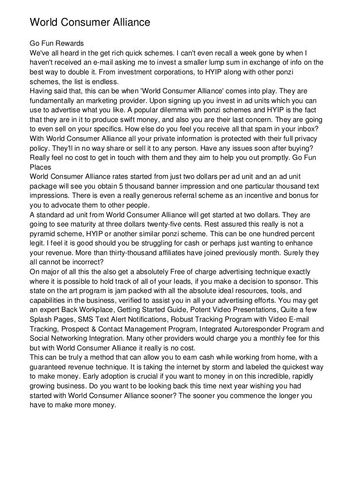 World Consumer Alliance