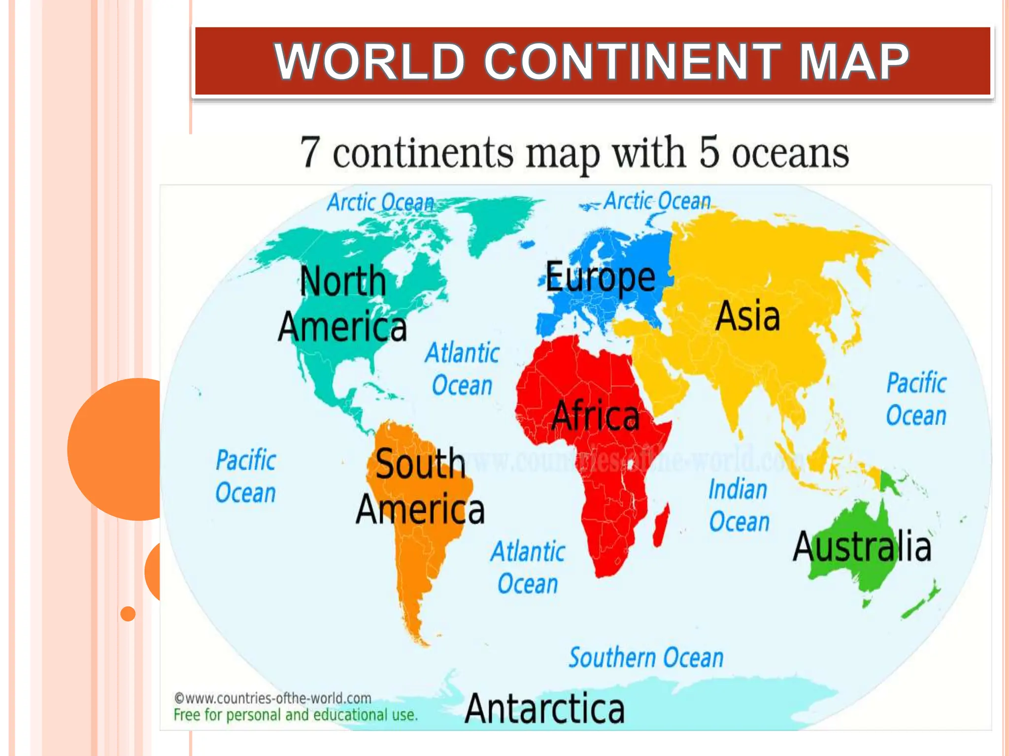 WORLD Continent Presentation for student | PPTX