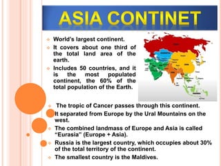 WORLD Continent Presentation for student | PPTX