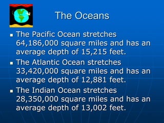 World Continents And Oceans | PPTX