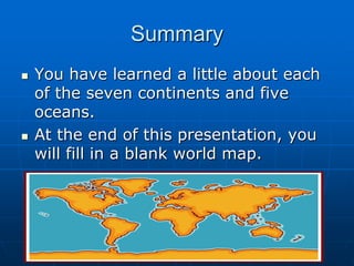 World Continents And Oceans | PPTX