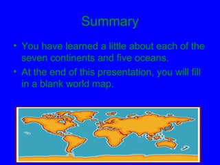 World continents and oceans | PPT