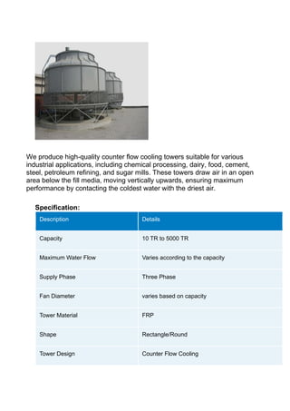 FRP cooling tower manufacturers in India | Cooling tower manufacturers ...