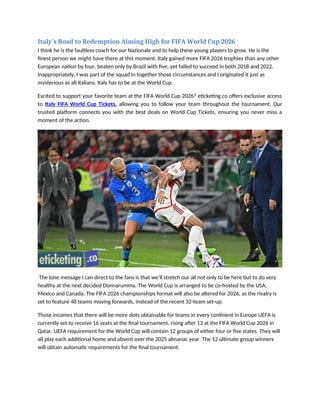 World Cup Italy's Quest for Redemption Eyes Set on FIFA 2026.docx