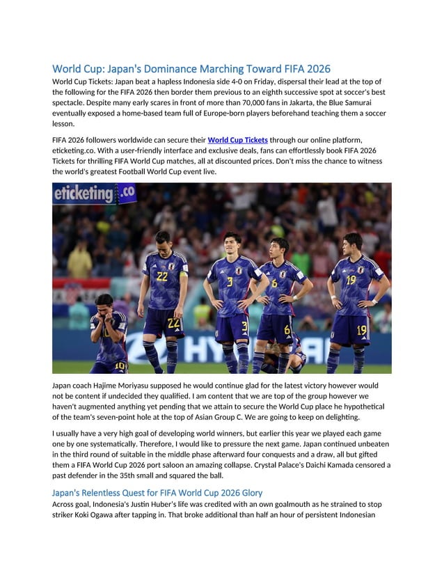 World Cup Japan's Dominance Marching Toward FIFA 2026.docx