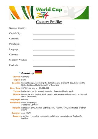 World cup project | PDF