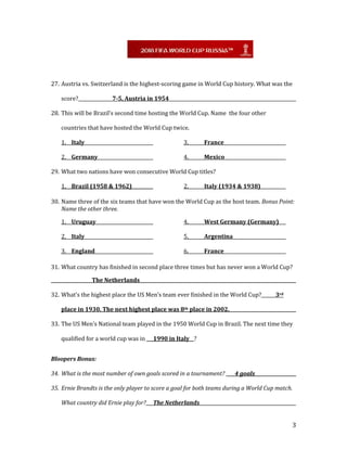 World Cup Quizzes | PDF