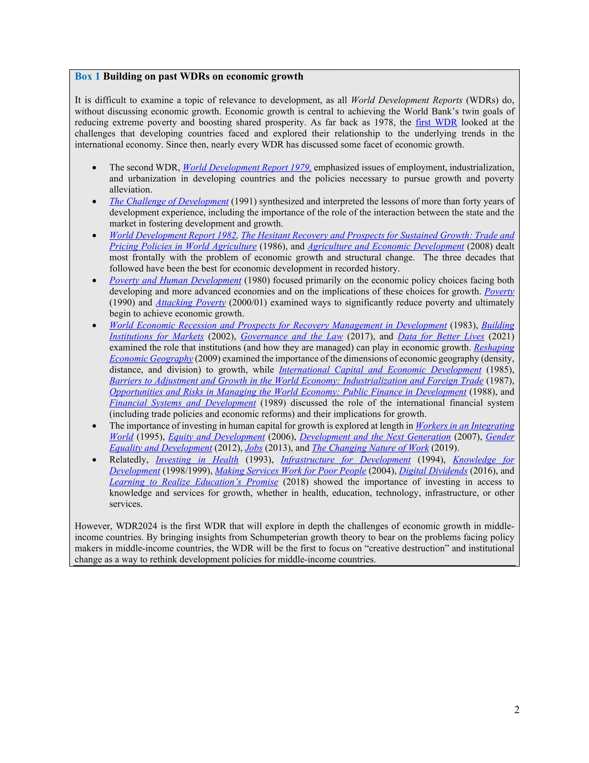 WORLD DEVELOPMENT REPORT 2024 - Economic Growth in Middle-Income ...