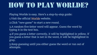 Worlde | PDF | Games and Puzzles | Hobbies & Interests