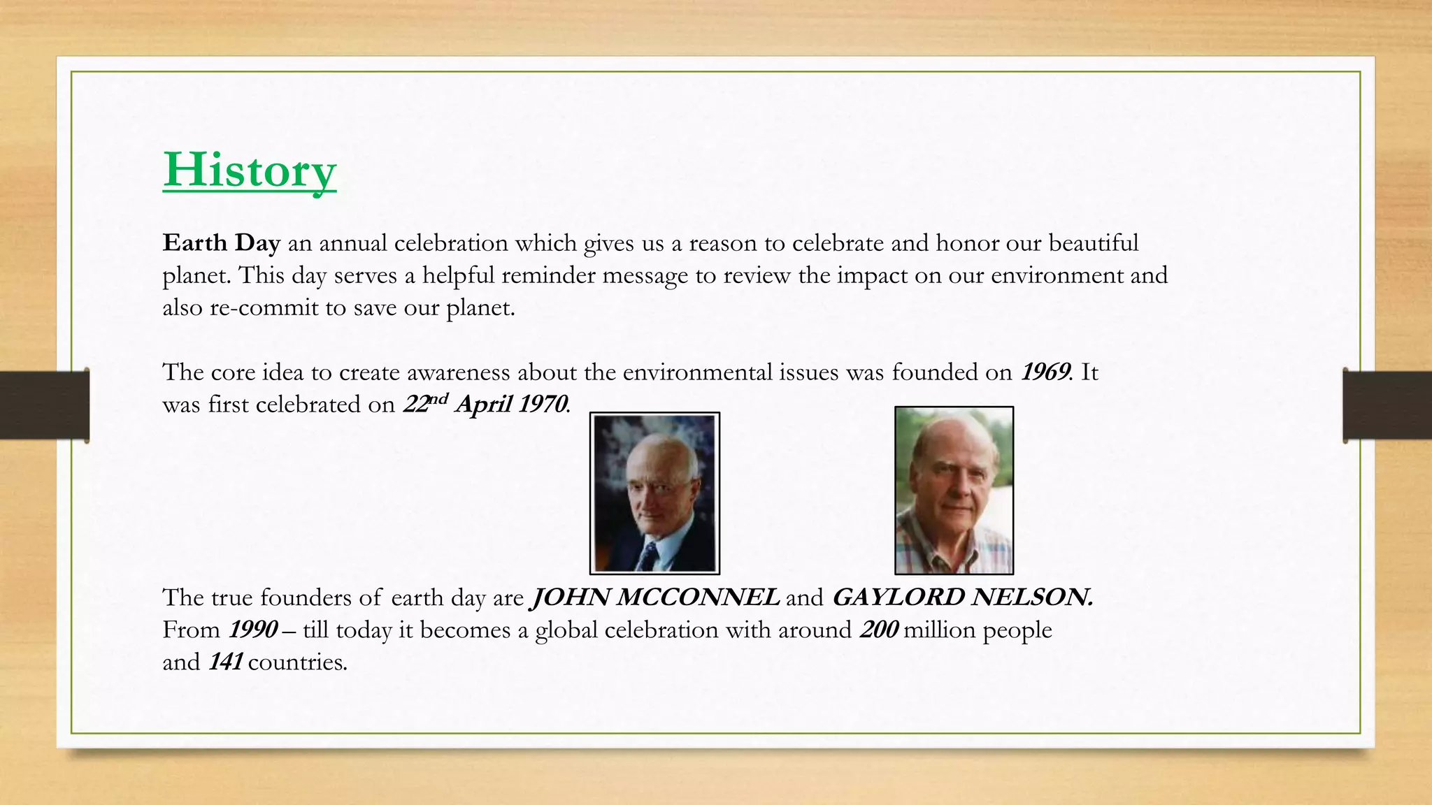 World Earth Day PPT 2019 | PPTX