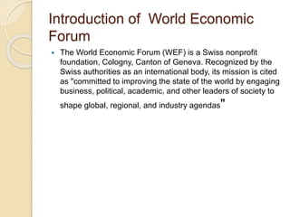 World economic foroum | PPT