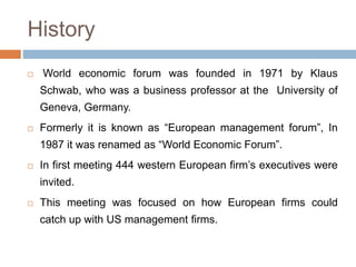 World economic forum | PPTX