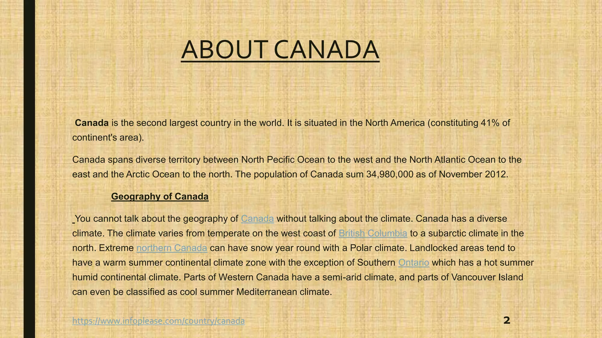 World economy presentation on Canada | PPTX