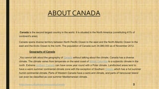 World economy presentation on Canada | PPTX