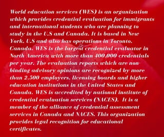 World education services | PDF
