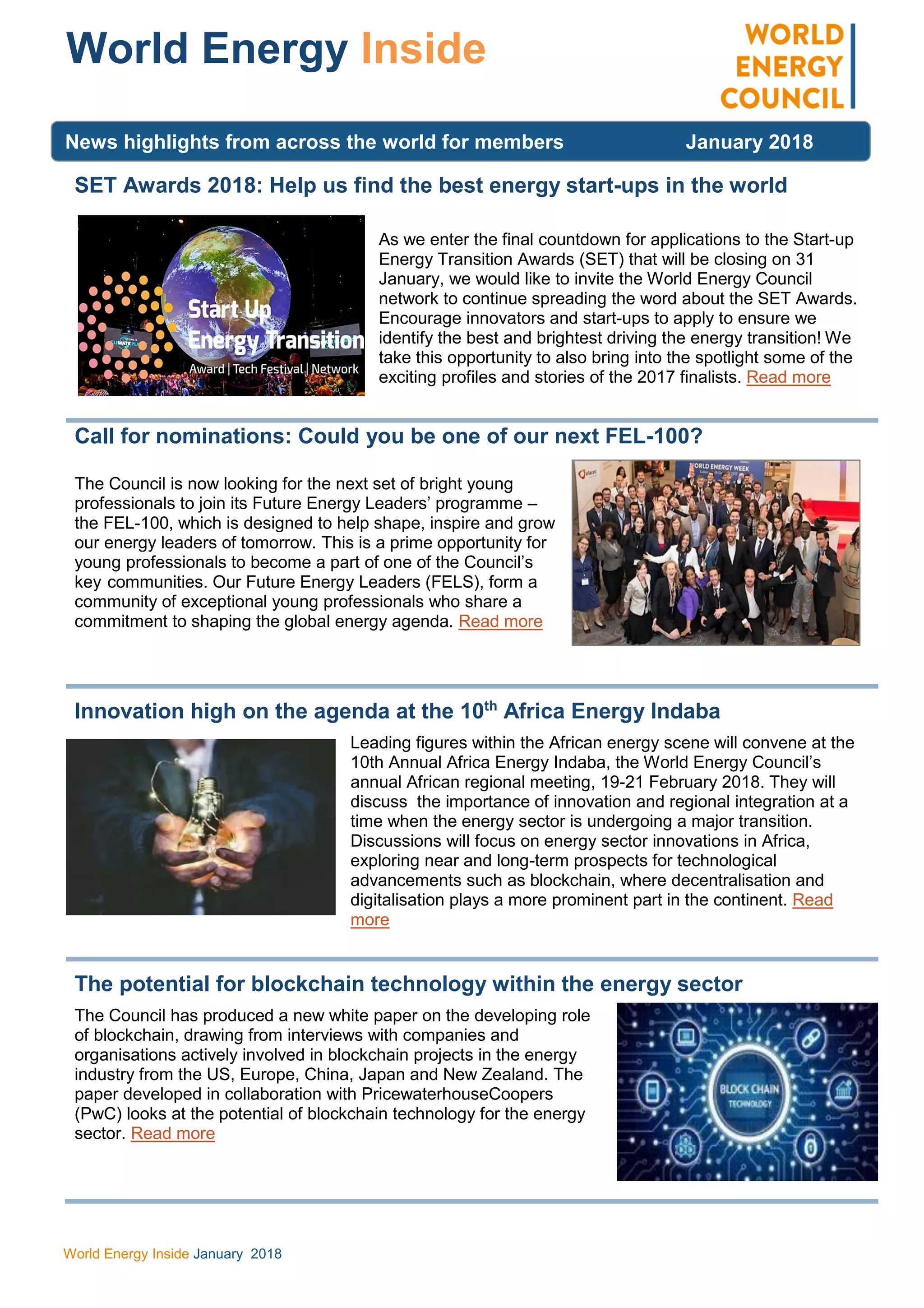 World Energy Inside - Gennaio 2018 | PDF