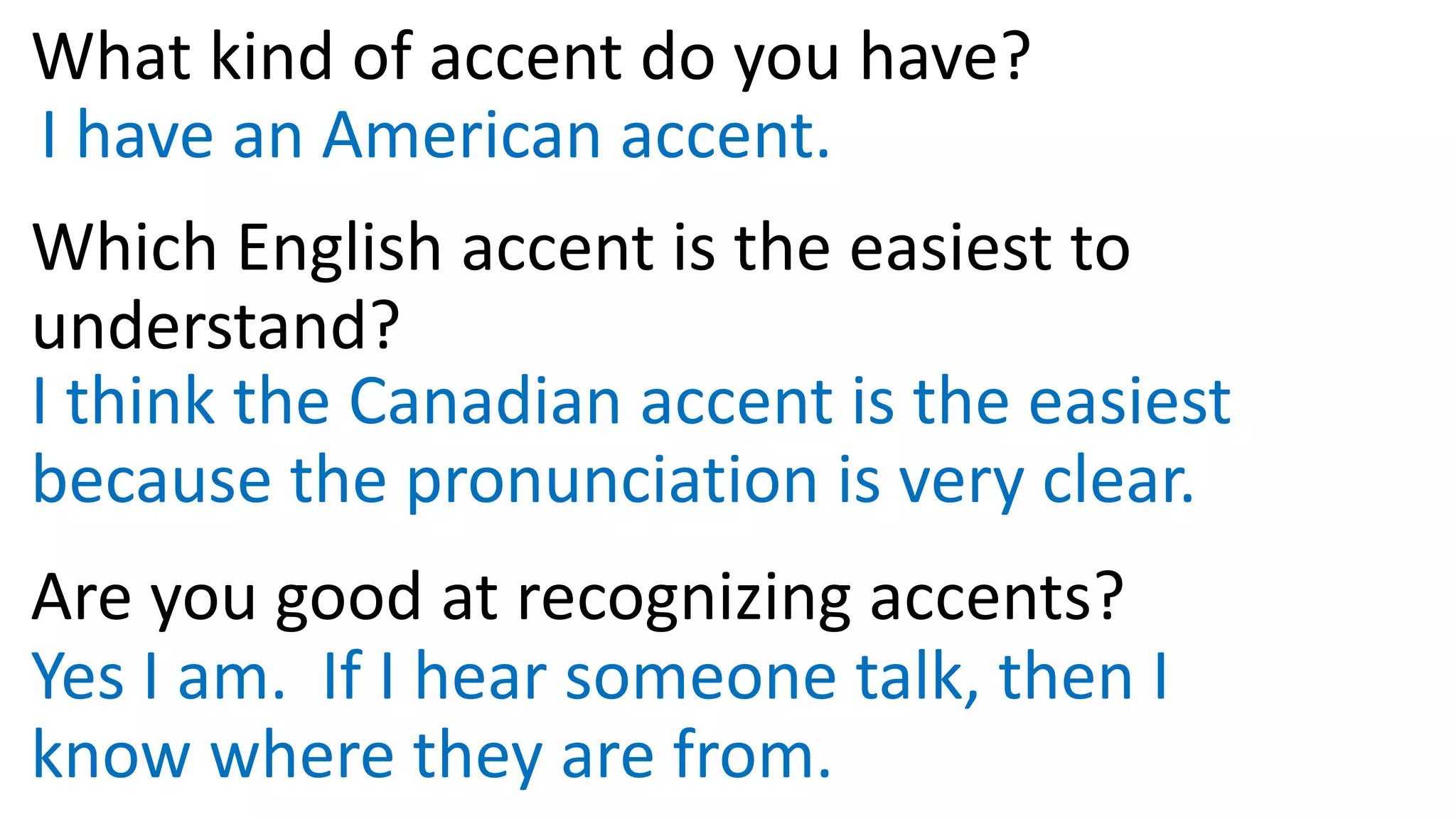 English Accents from around the World | PPTX